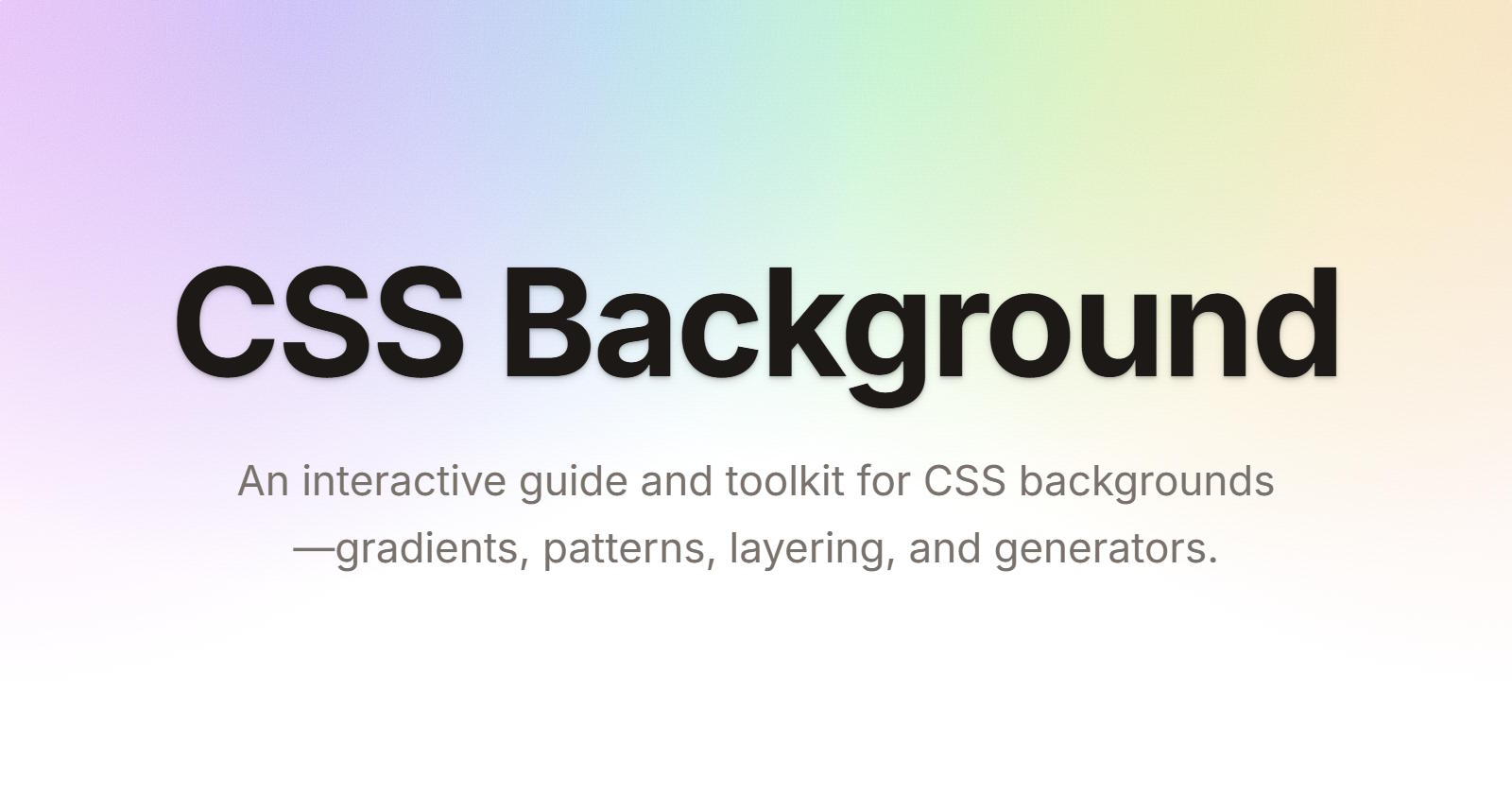 CSS Background | Guide & CSS Gradient Generator & Editor & Export CSS Code